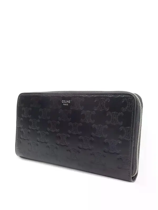 Celine Triomphe Embossed Zipped Wallet