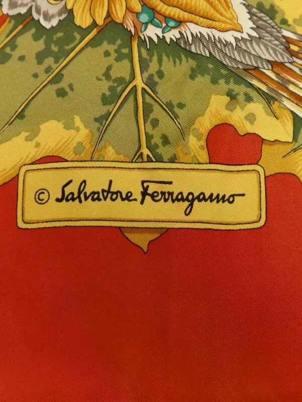 FERRAGAMO Bird-print Scarf