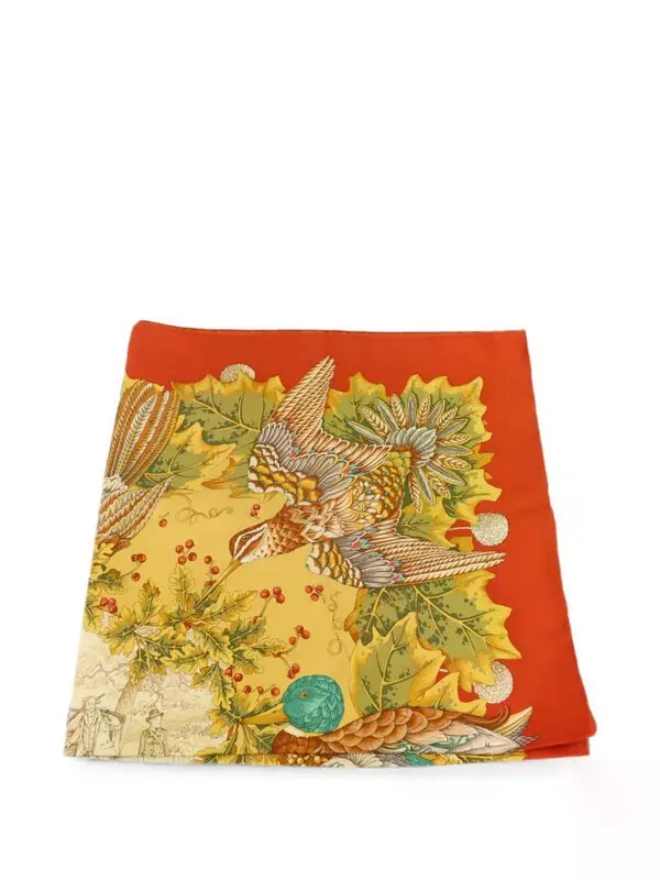 FERRAGAMO Bird-print Scarf