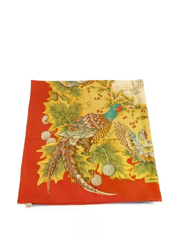 FERRAGAMO Bird-print Scarf