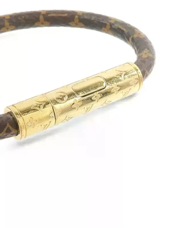 LOUIS VUITTON Monogrammed Leather Bracelet
