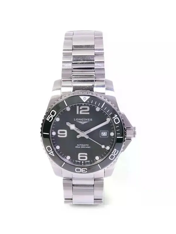 LONGINES Hydroconquest Automatic Watch With Rotating Bezel And Date Window - Green