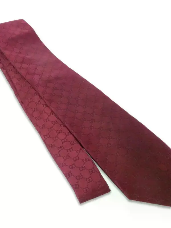 Gucci Gg Silk Tie - Red