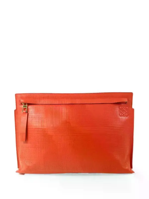 Loewe T Pouch Leather Clutch Bag