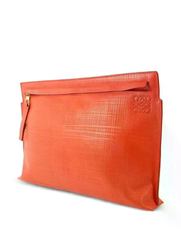 Loewe T Pouch Leather Clutch Bag