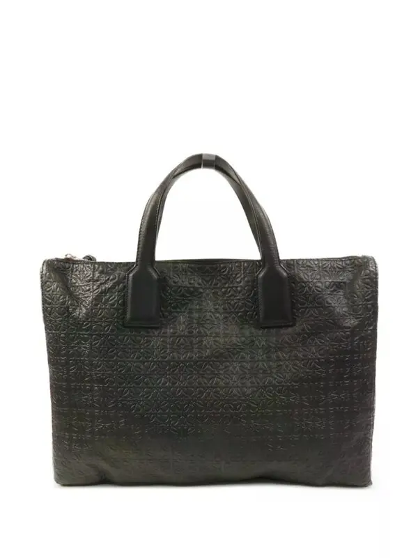 Loewe Anagram Embossed Leather Tote Bag