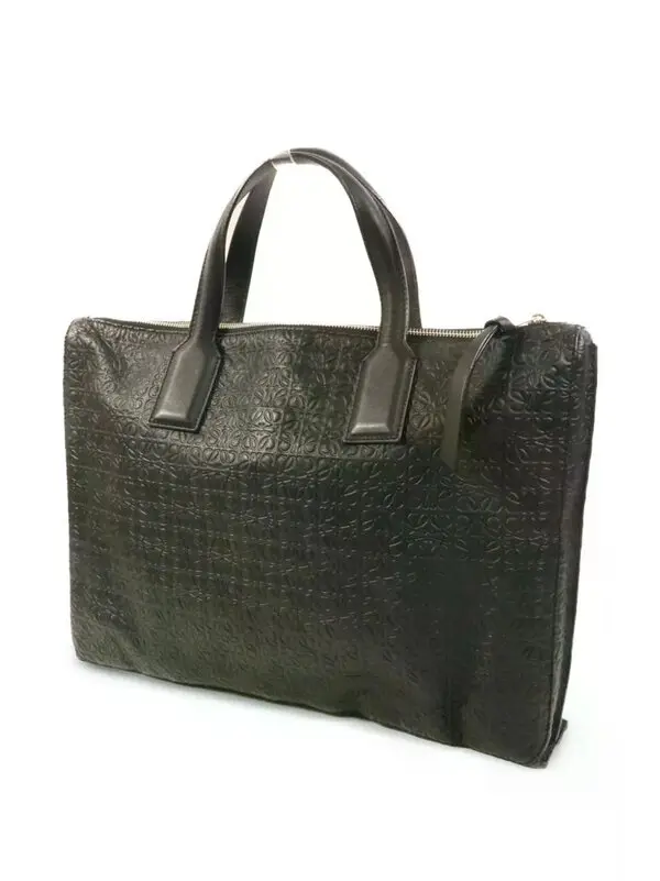 Loewe Anagram Embossed Leather Tote Bag