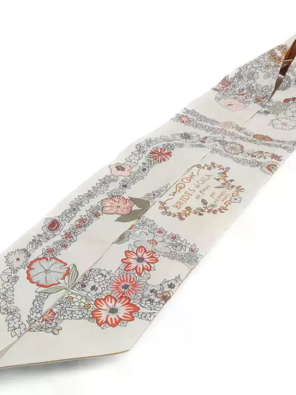 Hermès Brides De Gala En Fleurs Twilly Scarf