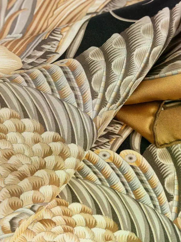 FERRAGAMO Bird-print Silk Scarf