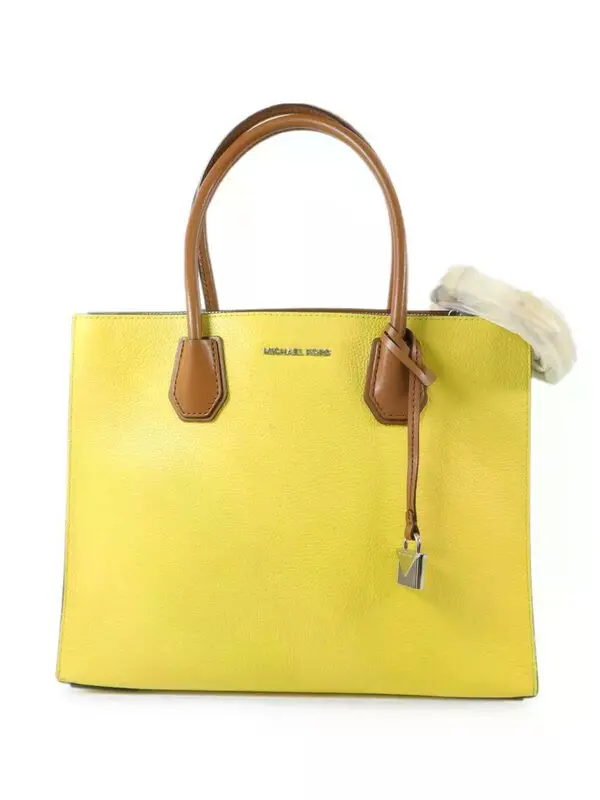 Michael Kors Mercer Leather Tote Bag - Yellow