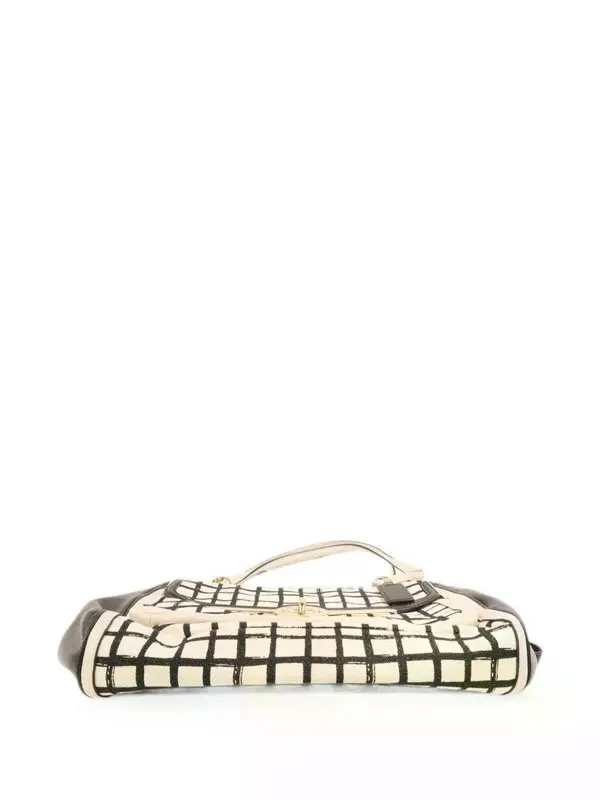 COACH VINTAGE Check Canvas Shoulder Bag