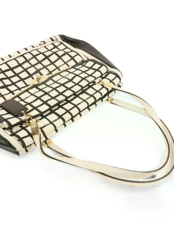 COACH VINTAGE Check Canvas Shoulder Bag