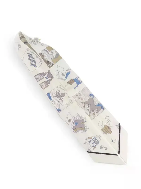 Hermès Silk Scarf - White