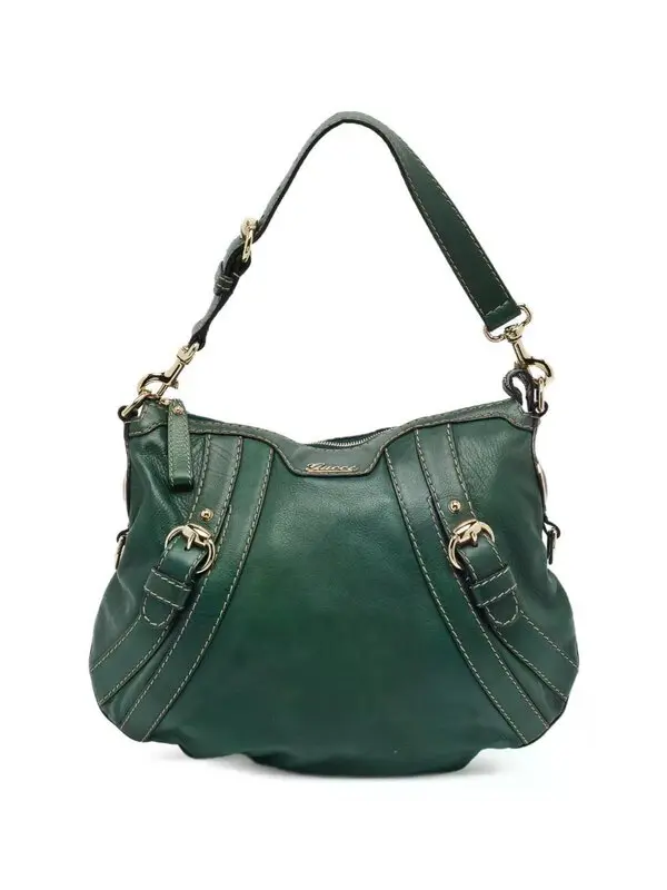 Gucci Medium Crest Boule Shoulder Bag - Green