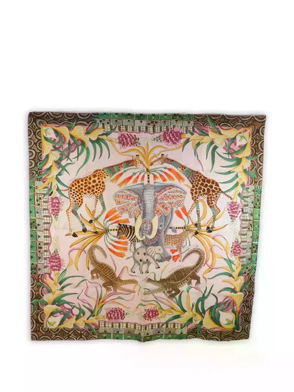 Hermès La Marche Du Zambèze Scarf - Pink