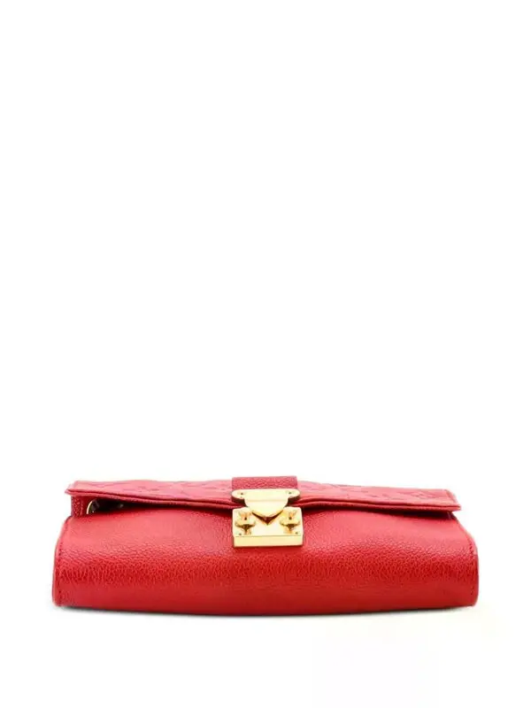 LOUIS VUITTON Saint Germain Pochette Monogram Empreinte Leather Shoulder Bag - Red