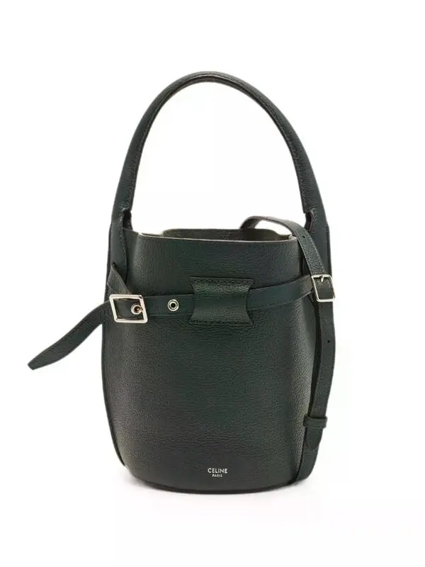 Celine Big Bag Belted Bucket Bag - Green