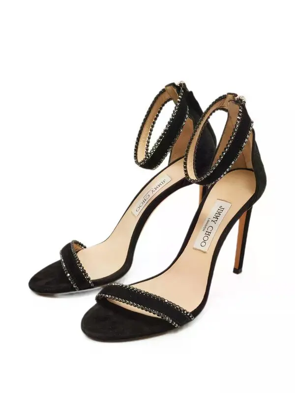 JIMMY CHOO Crystal-embellished Ankle-strap Heeled Sandals