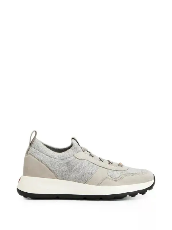 TOD'S Red Dot Socks Sneakers In Knit And Suede