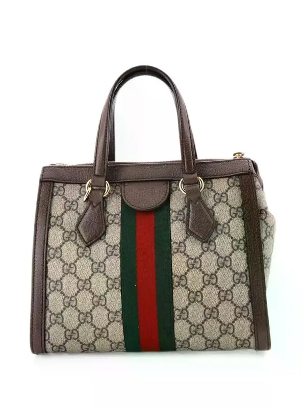 Gucci Ophidia Top Handle Gg Coated Canvas Small Tote Bag