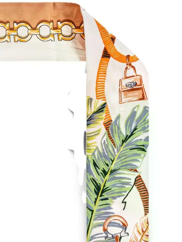 FERRAGAMO Leopard-print Silk Scarf