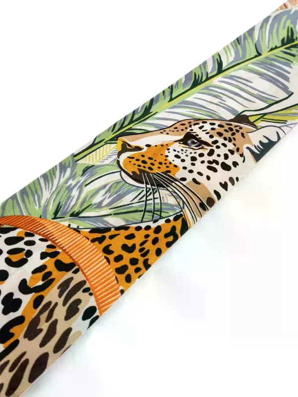 FERRAGAMO Leopard-print Silk Scarf