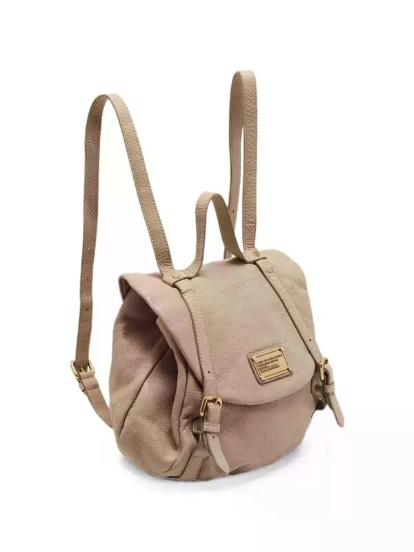 Marc Jacobs Buckle Strap Leather Backpack