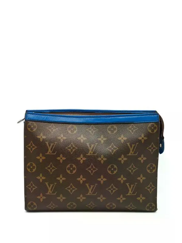 LOUIS VUITTON Monogram Voyage Clutch Bag - Brown