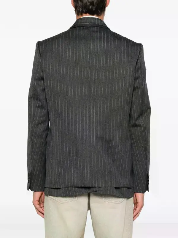 Sacai Pinstripe-pattern Buttoned Blazer