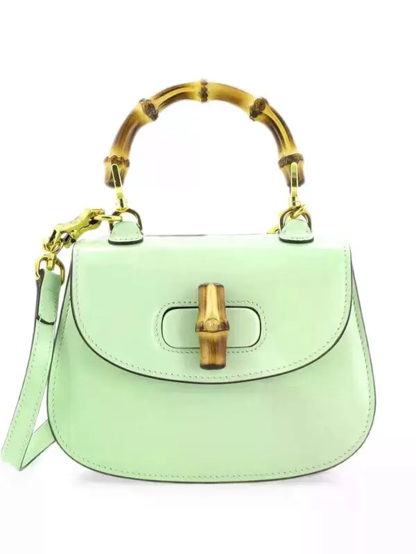 Gucci Bamboo 1947 Top Handle Bag Leather Mini Shoulder Bag