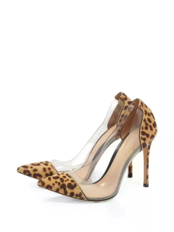 GIANVITO ROSSI Plexi Animal-print Pumps