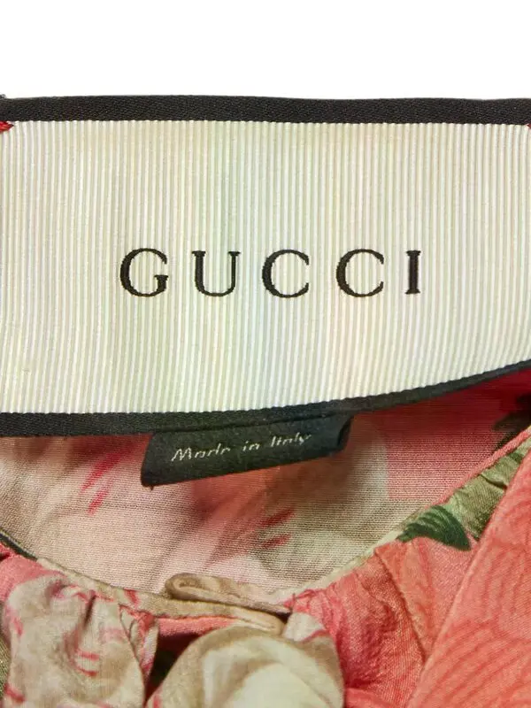 Gucci Floral-print Tie-neck Blouse