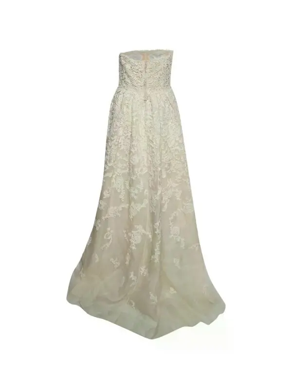 Oscar De La Renta Silk Bustier Midi Dress