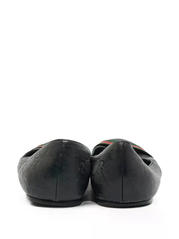 Gucci Web Round-toe Ballet Flats