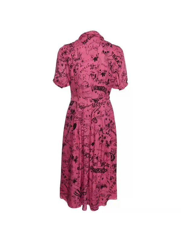 Burberry Antonina Doodle Printed Midi Dress