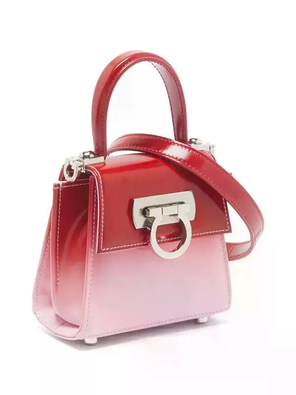 FERRAGAMO Iconic Top Handle Leather Tote Bag