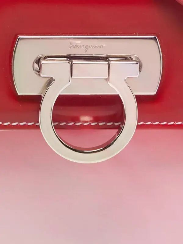 FERRAGAMO Iconic Top Handle Leather Tote Bag