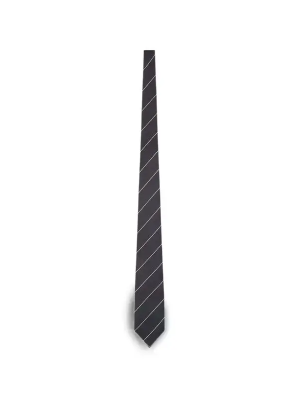 TOM FORD Geometric-pattern Silk Tie - Black