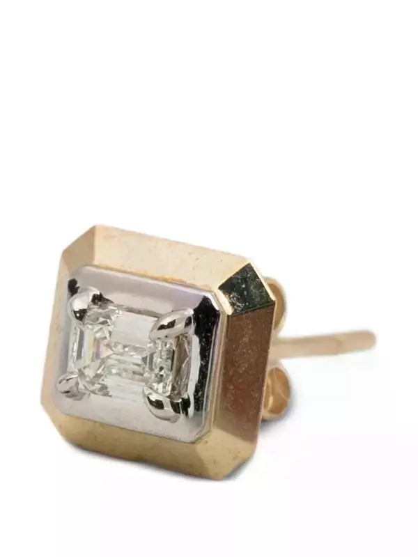 RAINBOW K Single Emerald-cut Diamond Stud Earring
