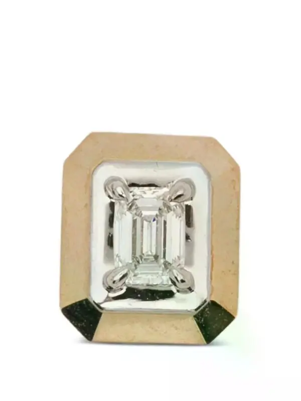 RAINBOW K Single Emerald-cut Diamond Stud Earring - Gold