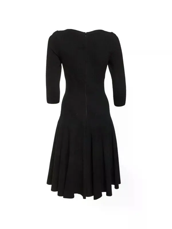 Alaïa Textured Knit Flared Midi Dress