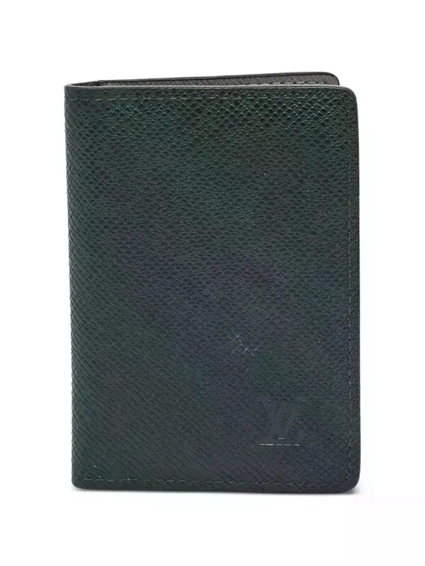 LOUIS VUITTON 2000 Taiga Pocket Organizer Wallet - Green