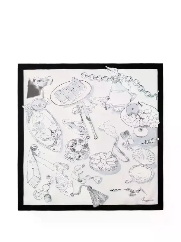 Jacquemus The Cocktail Large Scarf - White