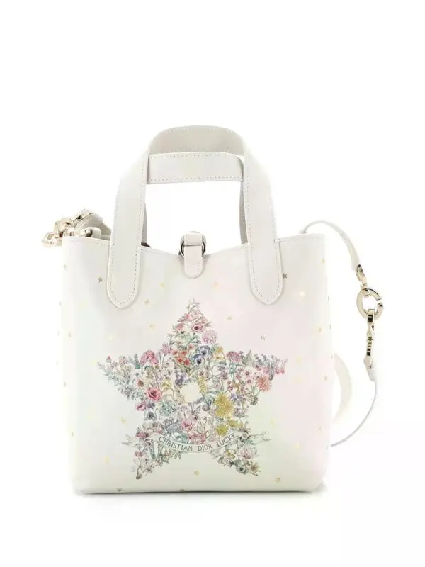 Dior Toujours Vertical Printed Leather Small Tote Bag