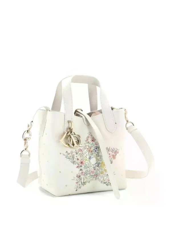 Dior Toujours Vertical Printed Leather Small Tote Bag