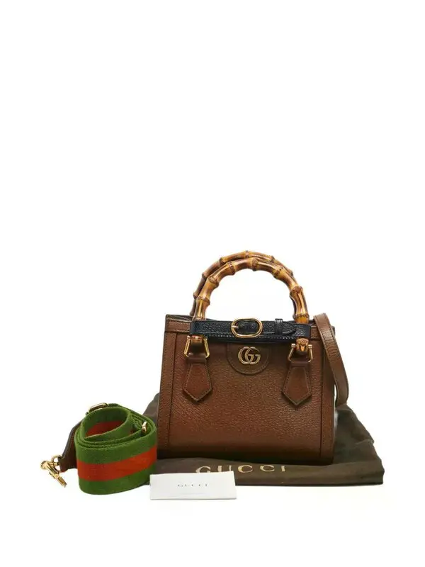 Gucci Mini Diana Bamboo Handle Tote Bag - Brown