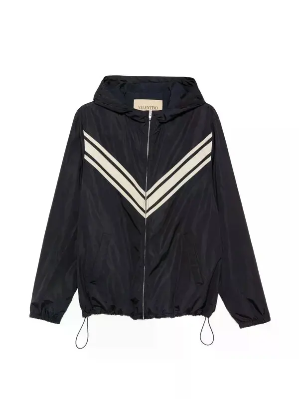 Valentino Garavani Chevron Detail Zip Jacket