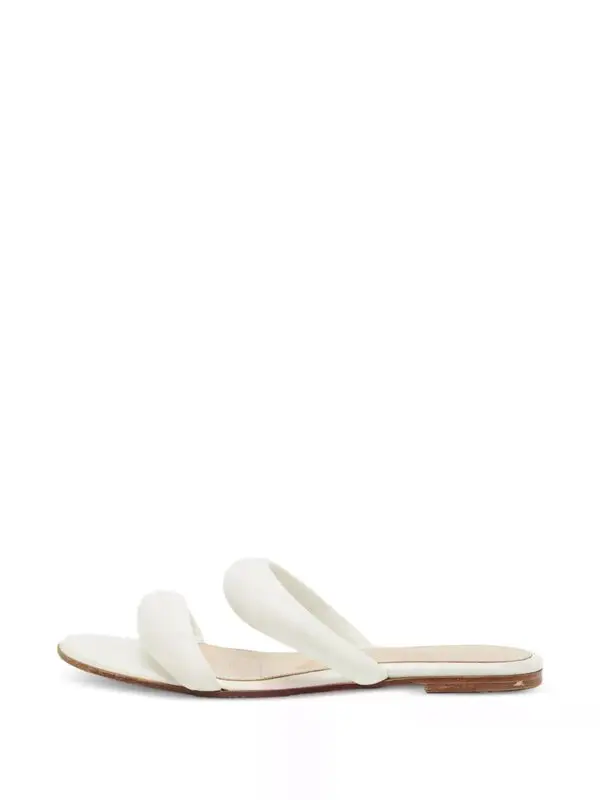 GIANVITO ROSSI Bijoux Padded Flat Slide Sandals - White