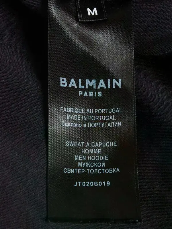 Balmain Logo-embossed Zip-up Hoodie