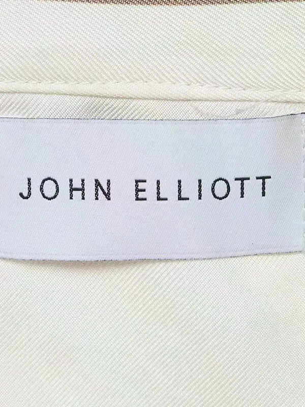 John Elliott Striped Short-sleeved Silk Shirt